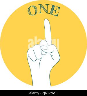 Number One Round Icon. Numeral 1 Circle Button Digit Count Counter ...