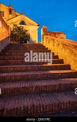 Arcibishop Church in the maritime village of Noli on the italian ...