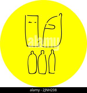 Handwritten simple icon illustration: daily necessities Stock Vector ...