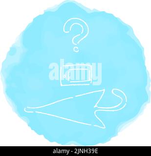 Handwritten simple icon illustration: Lost property Stock Vector Image ...