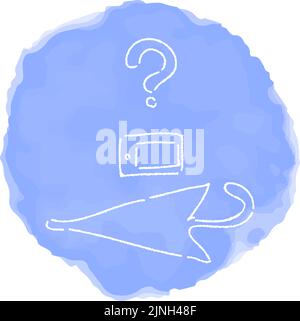 Handwritten simple icon illustration: Lost property Stock Vector Image ...