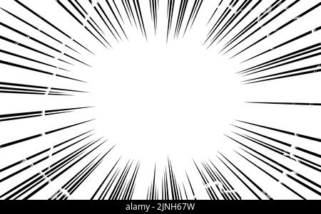 Cartoon line. Comic lines. Concentrated emphasis. Speed effect. Anime ...