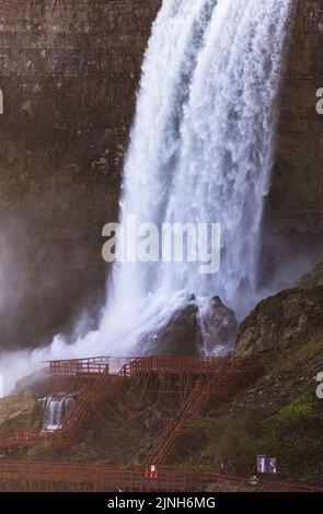 The Niagara Falls between United States of America and Canada Stock ...