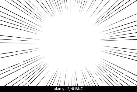 Cartoon line. Comic lines. Concentrated emphasis. Speed effect. Anime ...