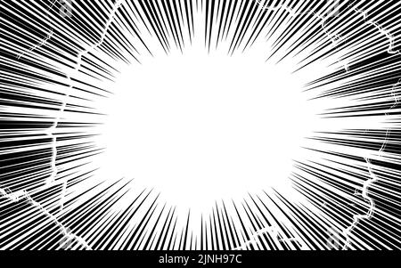 Cartoon line. Comic lines. Concentrated emphasis. Speed effect. Anime ...