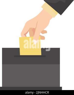 hand with vote card and urn Stock Vector Image & Art - Alamy