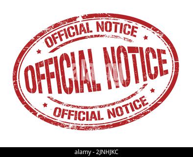 official notice label. official notice isolated seal. Retro sticker ...
