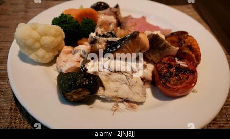 Self Serve Epicurean Lunch Buffet Plater Stock Photo - Alamy