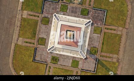 Top down view of Monas, the National Monument, in central Jakarta ...