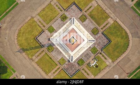 Top down view of Monas, the National Monument, in central Jakarta ...