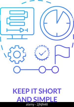 Keep it simple blue gradient concept icon Stock Vector Image & Art - Alamy