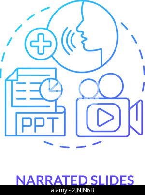 Narrated slides concept icon Stock Vector Image & Art - Alamy