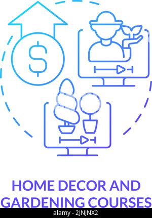 Home decor and gardening courses concept icon Stock Vector Image & Art ...