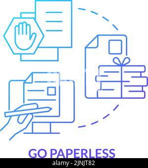 Go paperless concept icon Stock Vector Image & Art - Alamy