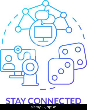Stay connected blue concept icon Stock Vector Image & Art - Alamy