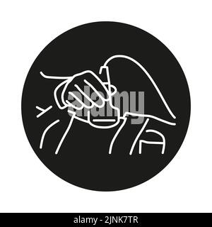 Abdominal ultrasound color line illustration Stock Vector Image & Art ...