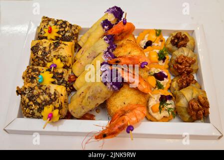 Moroccan salty and sweet appetizers are served at weddings and ...
