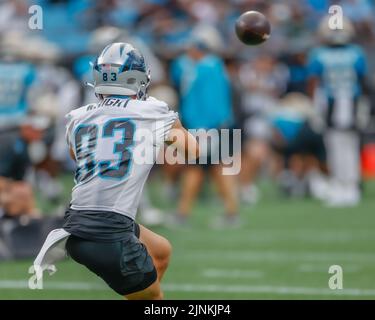 Carolina Panthers wide receiver Derek Wright (83) runs during an NFL ...