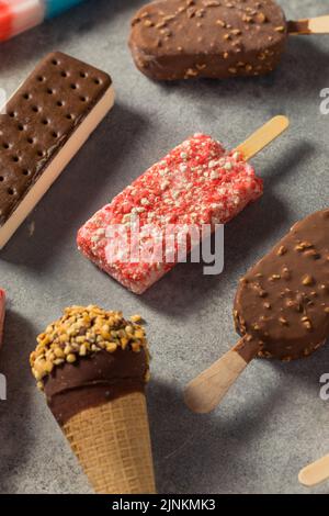 Frozen Assorted Ice Cream Bars for the Summer Stock Photo - Alamy