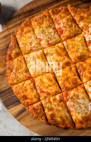 Homemade Tavern Style Cut Cheese PIzza Ready to Eat Stock Photo - Alamy