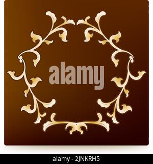 Frame material, hand-painted natural leaf frame Stock Vector Image ...