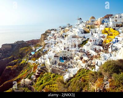 Windmills and classic Greek Architecture,Caldera View Santorini , Oia ...