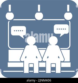 Icon recommending that you refrain from talking on the train Stock ...