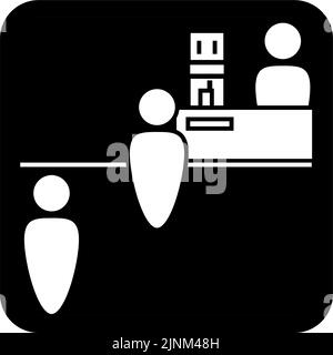 Icon illustration that recommends to line up with a wide space Stock ...