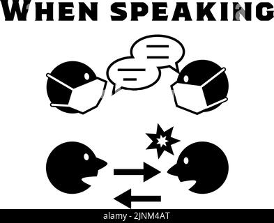 Icon illustration showing points to note when talking Stock Vector ...