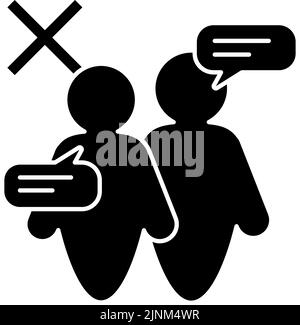 Icon illustration that does not recommend close contact Stock Vector ...