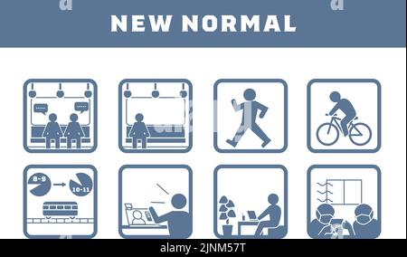 Set of corona measures icons for trains and labor Stock Vector Image ...