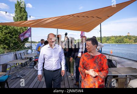Potsdam, Germany. 12th Aug, 2022. German Chancellor Olaf Scholz (SPD ...