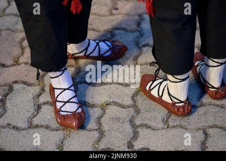 Procession of Saint John towards the Haro square in Les on the Sant ...