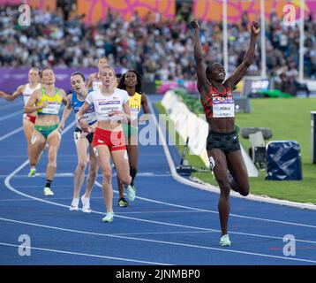 Keely Hodgkinson of England competing in the women’s 800m final at the ...