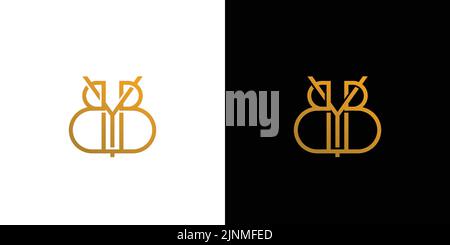 The initials logo letter byb elegant and luxurious design 02 Stock ...