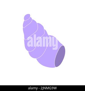 Beautiful curly seashell on an isolated background. Malyusk in the sink ...