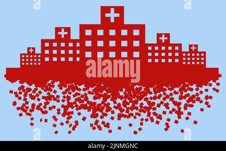 Image illustration of a hospital that collapses due to medical collapse ...