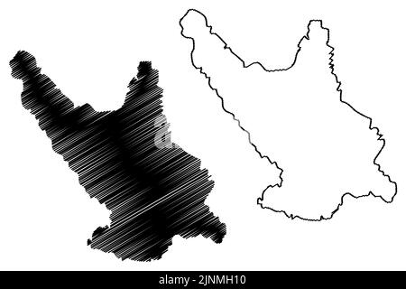 Dassen Island (Republic of South Africa, RSA) map vector illustration ...