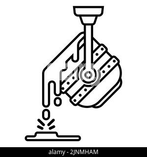 Foundry Metallurgical Icon Vector Illustration Stock Vector Image & Art ...