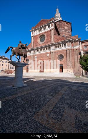 Italy, Lombardy, Pavia, Equestrian Bronze Statue called Regisole ...