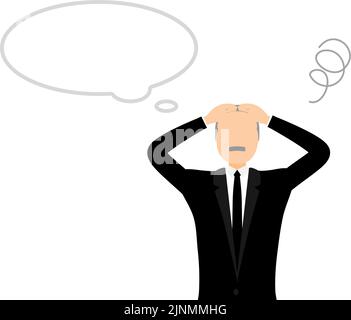 cartoon worried man with speech bubble Stock Vector Image & Art - Alamy
