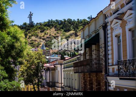 Architecture of oldest historical part of Tbilisi, capital city of ...