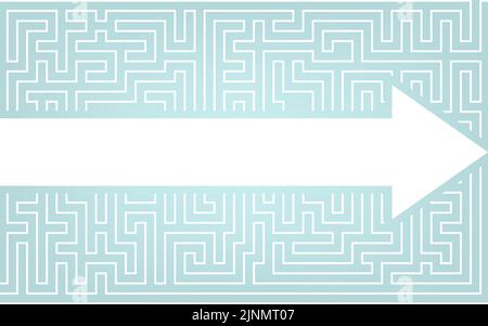 Arrows breaking through the maze, image illustrations breaking through ...