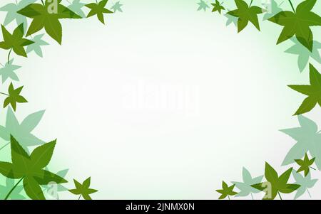 Background material of blue maple in early summer, blue autumn leaves ...