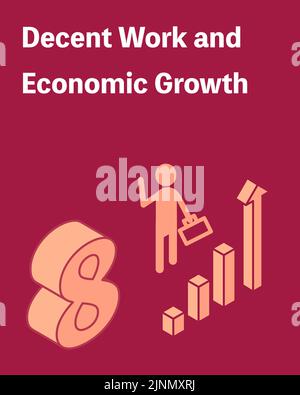 SDGs Goal 8, Decent work and economic growth Stock Vector Image & Art ...