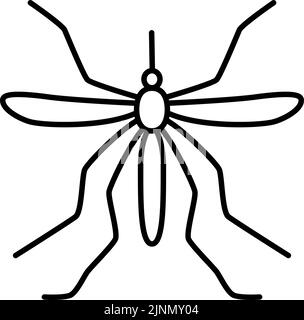 Mosquito icon. Monochrome simple line Outdoor Recreation icon for ...