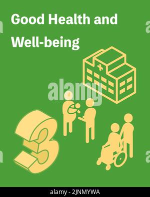 SDGs Goal 3, Good health and well-being Stock Vector Image & Art - Alamy