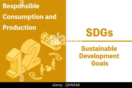 SDGs Goal 12, Responsible consumption, production Stock Vector Image ...