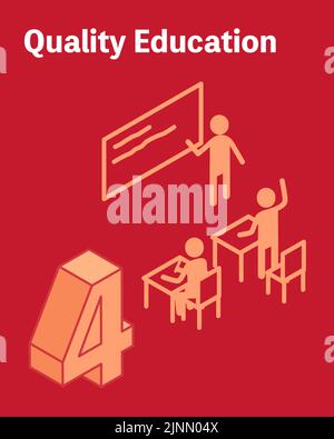 SDGs Goal 4, Quality education Stock Vector Image & Art - Alamy