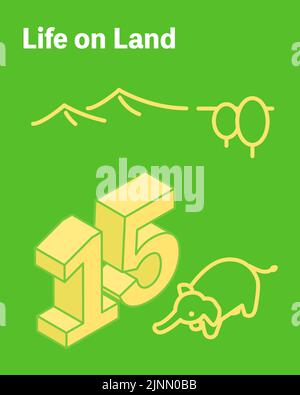 SDGs Goal 15, Life on land Stock Vector Image & Art - Alamy